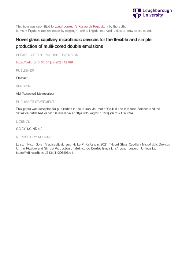 (PDF) Novel glass capillary microfluidic devices for the flexible and ...