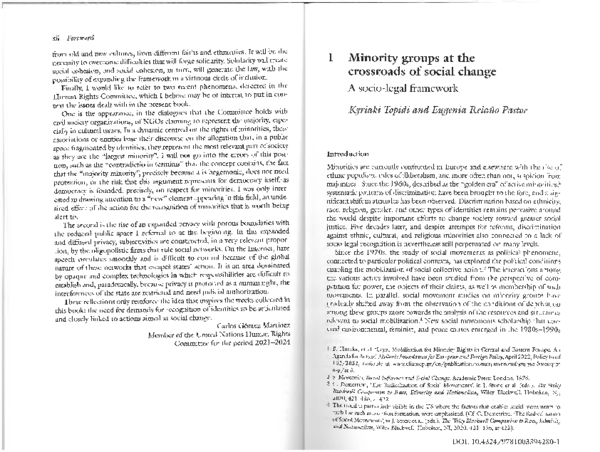 (PDF) Minority groups at the crossroads of social change: A socio-legal ...
