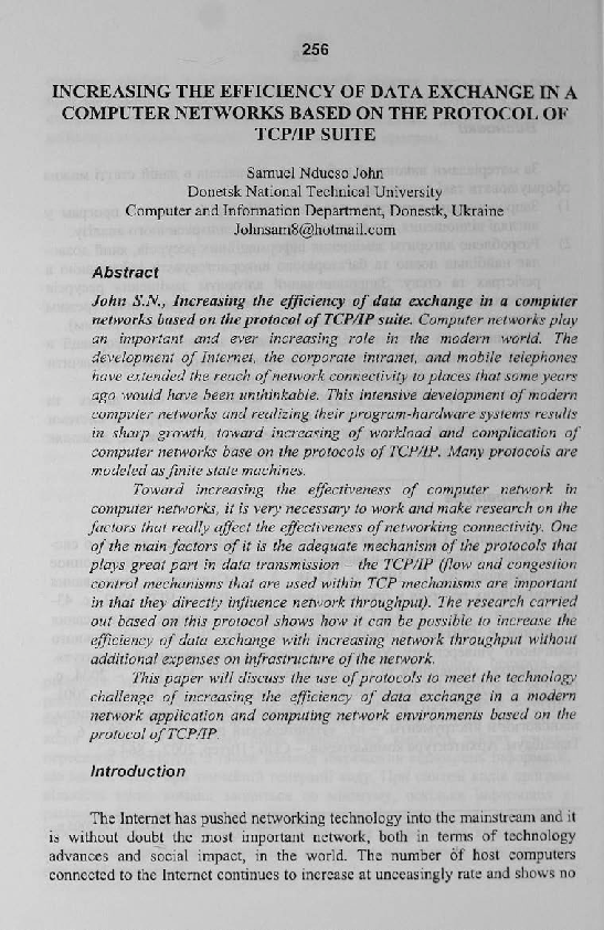 (PDF) Increasing the Efficiency of Data Exchange in a Computer Networks ...