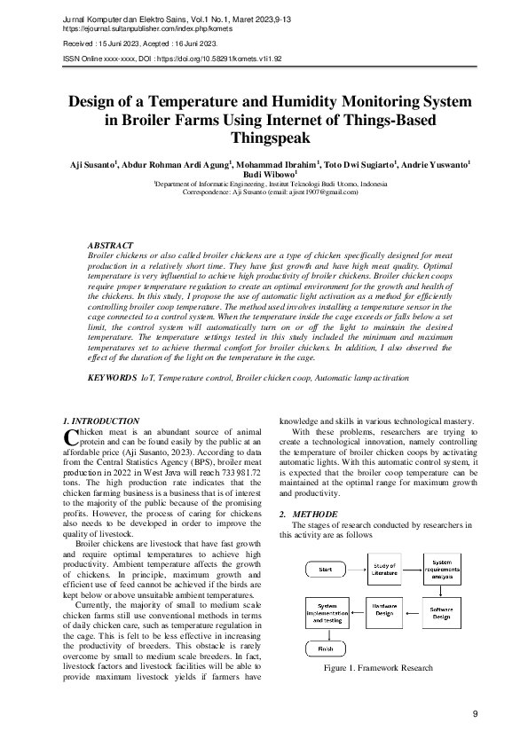 (PDF) Design of a Temperature and Humidity Monitoring System in Broiler Farms Using Internet of ...