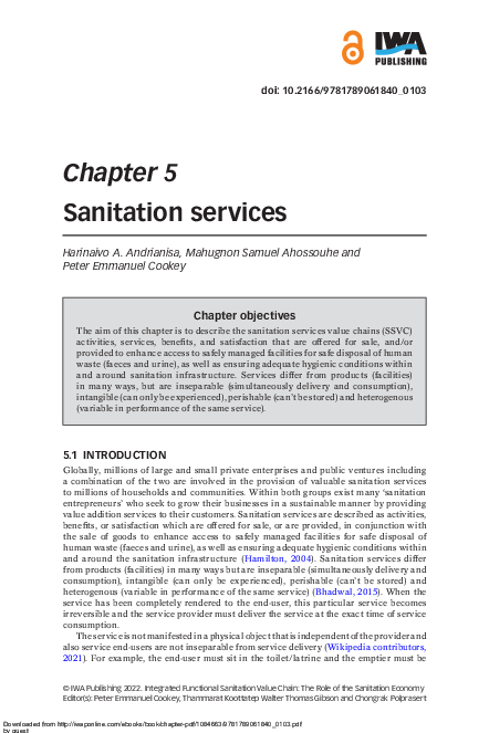(PDF) Sanitation services