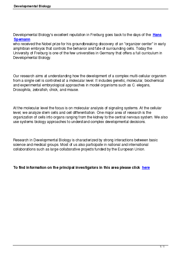 (PDF) Developmental biology