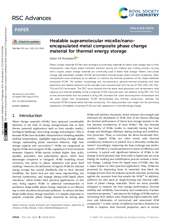 (PDF) Healable supramolecular micelle/nano-encapsulated metal composite phase change material ...