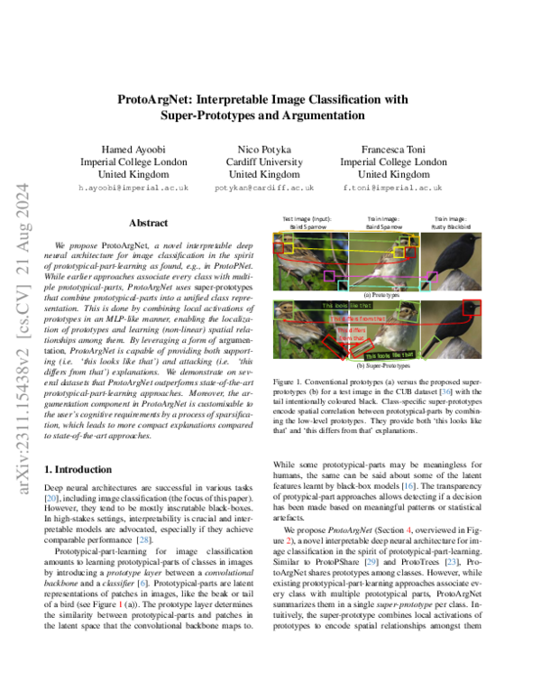 (PDF) ProtoArgNet: Interpretable Image Classification with Super-Prototypes and Argumentation ...