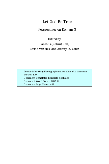 (PDF) Doubly True: The Two Sides of God’s Faithfulness in the Remnant ...