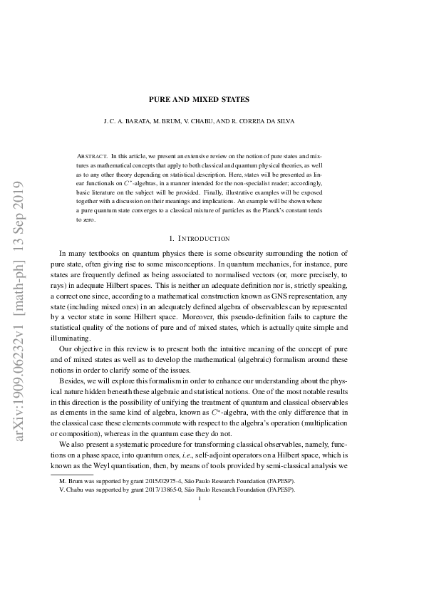(PDF) Pure and Mixed States