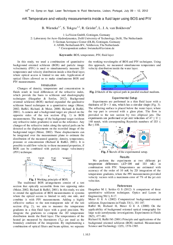 (PDF) mK Temperature and velocity measurements inside a fluid layer ...
