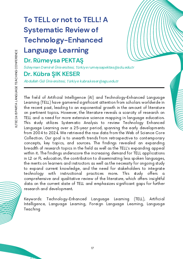 (PDF) To TELL or not to TELL! A Systematic Review of Technology ...