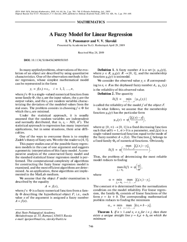 (PDF) A fuzzy model for linear regression | Ilya Ponomarev - Academia.edu