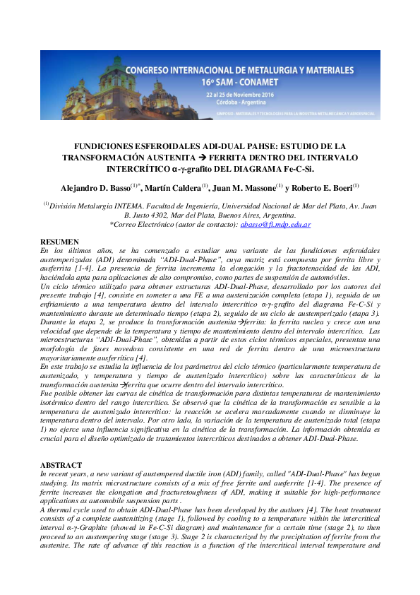(PDF) FUNDICIONES ESFEROIDALES ADI-DUAL PAHSE: ESTUDIO DE LA ...
