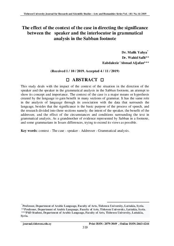 (PDF) The effect of the context of the case in directing the ...