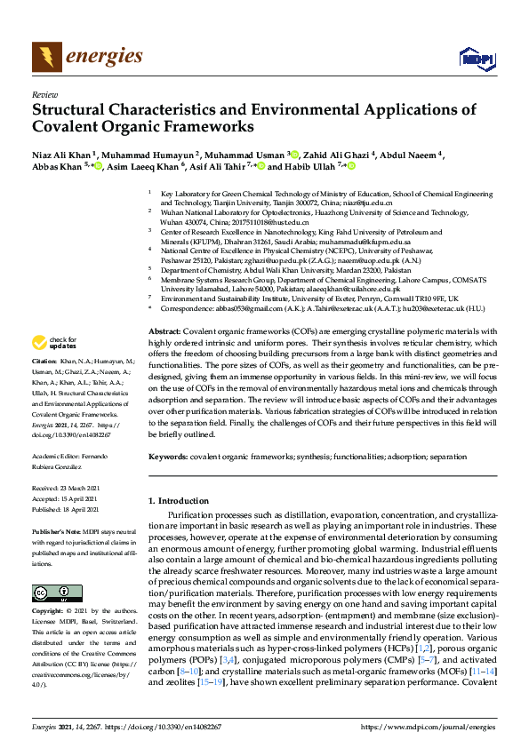 (PDF) Structural Characteristics and Environmental Applications of ...