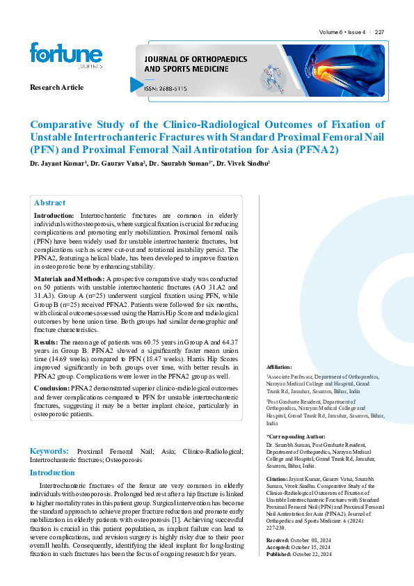 (PDF) Comparative Study of the Clinico-Radiological Outcomes of ...