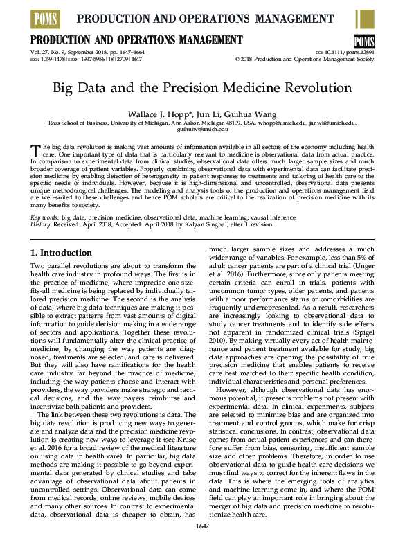 (PDF) Toward Precision Medicine