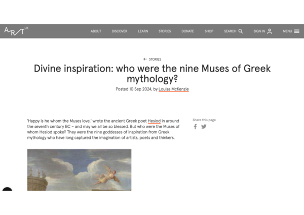 (PDF) Divine inspiration: who were the nine Muses of Greek mythology ...