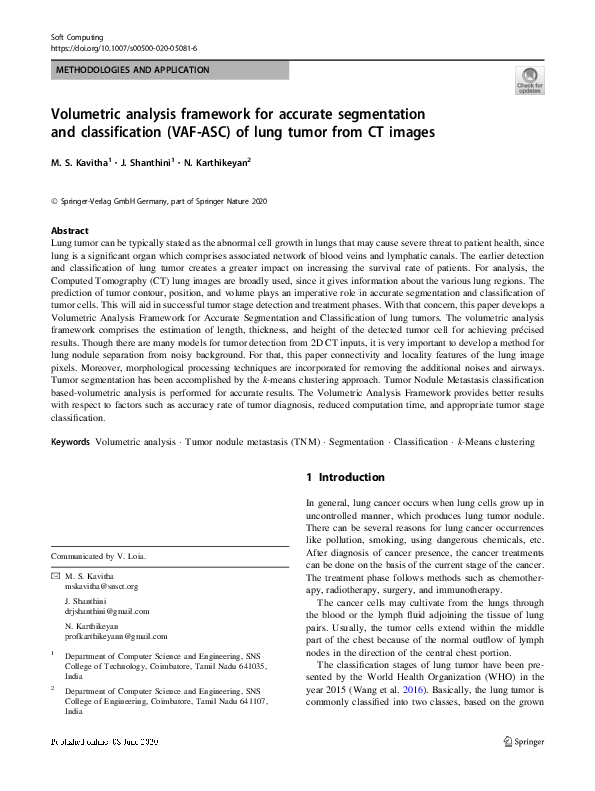 (PDF) Volumetric analysis framework for accurate segmentation and classification (VAF-ASC) of ...