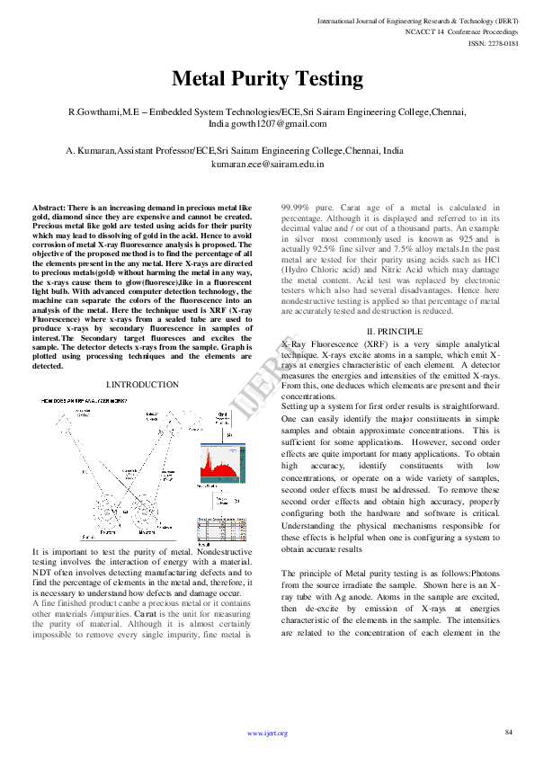 (PDF) Metal Purity Testing