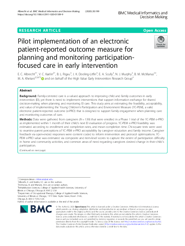 (PDF) Pilot implementation of an electronic patient-reported outcome ...