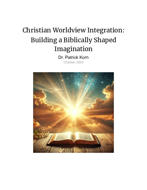 (PDF) Christian Worldview Integration Building a Biblically Shaped ...