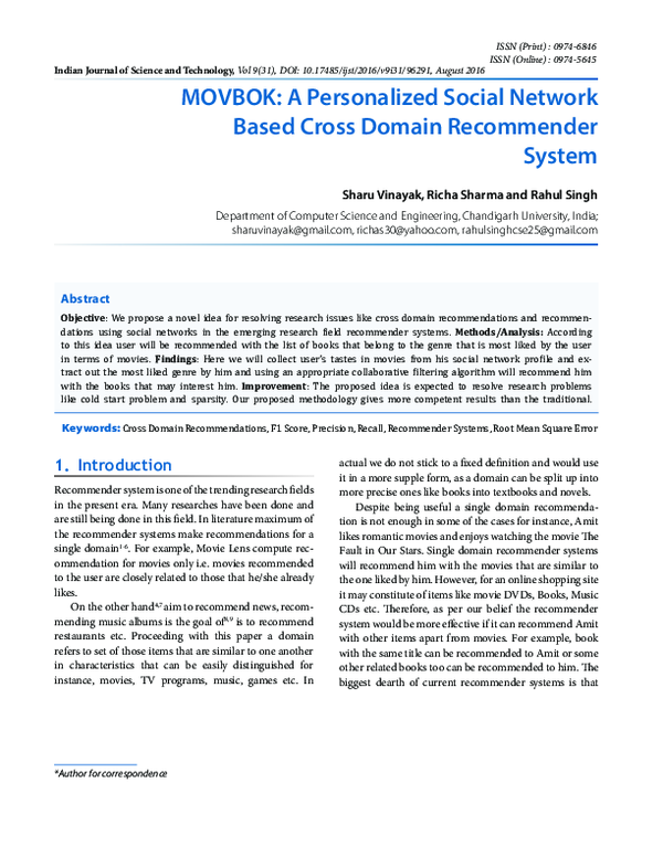 (PDF) MOVBOK: A Personalized Social Network Based Cross Domain Recommender System
