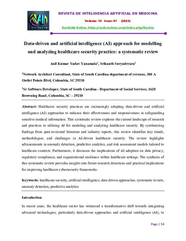 (PDF) Data-driven and artificial intelligence (AI) approach for modelling and analyzing ...