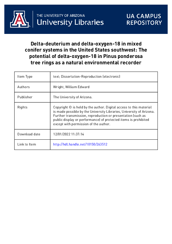 (PDF) Delta-deuterium and delta-oxygen-18 in mixed conifer systems in ...