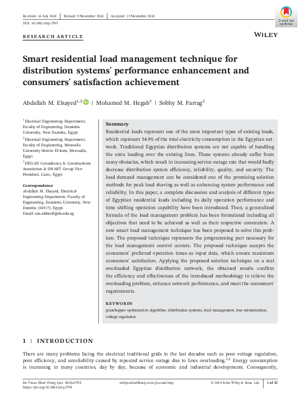 (PDF) Smart residential load management technique for distribution ...