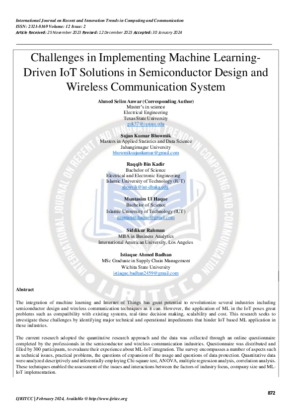 (PDF) Challenges in Implementing Machine Learning-Driven IoT Solutions in Semiconductor Design ...
