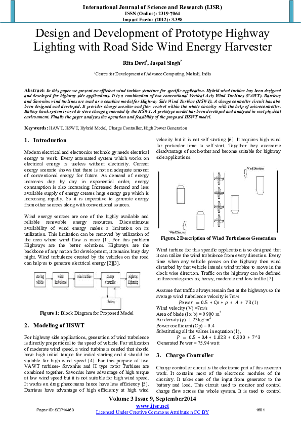 (PDF) Design and Development of Prototype Highway Lighting with Road ...