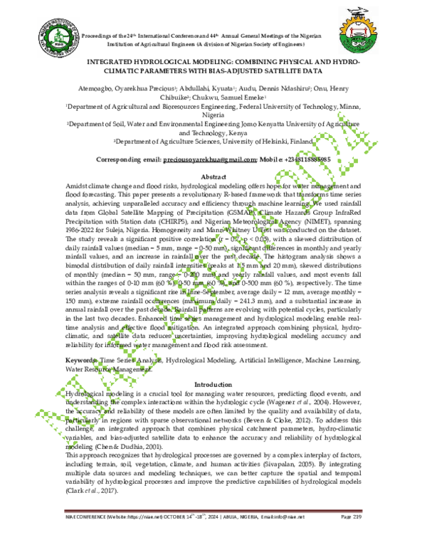 Pdf Integrated Hydrological Modeling Combining Physical And Hydro