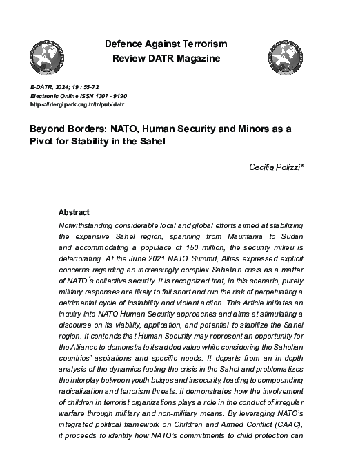 (PDF) Beyond Borders: NATO, Human Security and Minors as a Pivot for ...