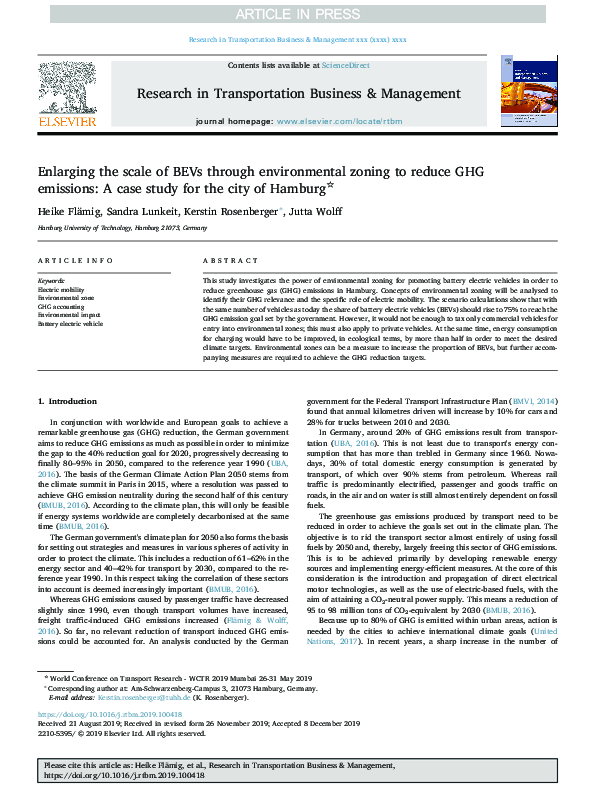 (PDF) Enlarging the scale of BEVs through environmental zoning to ...