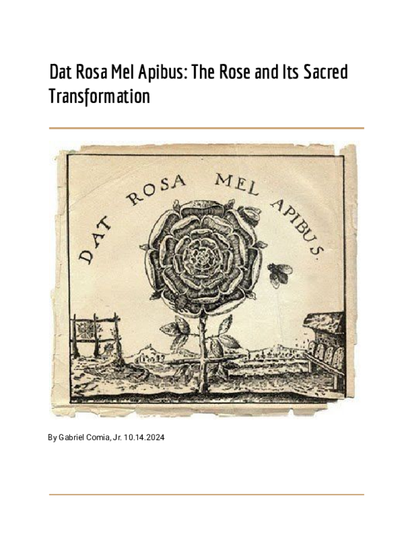 (PDF) Dat Rosa Mel Apibus: The Rose and Its Sacred Transformation