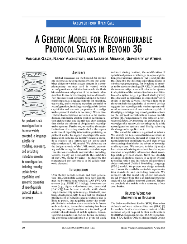 (PDF) A generic model for reconfigurable protocol stacks in beyond 3G