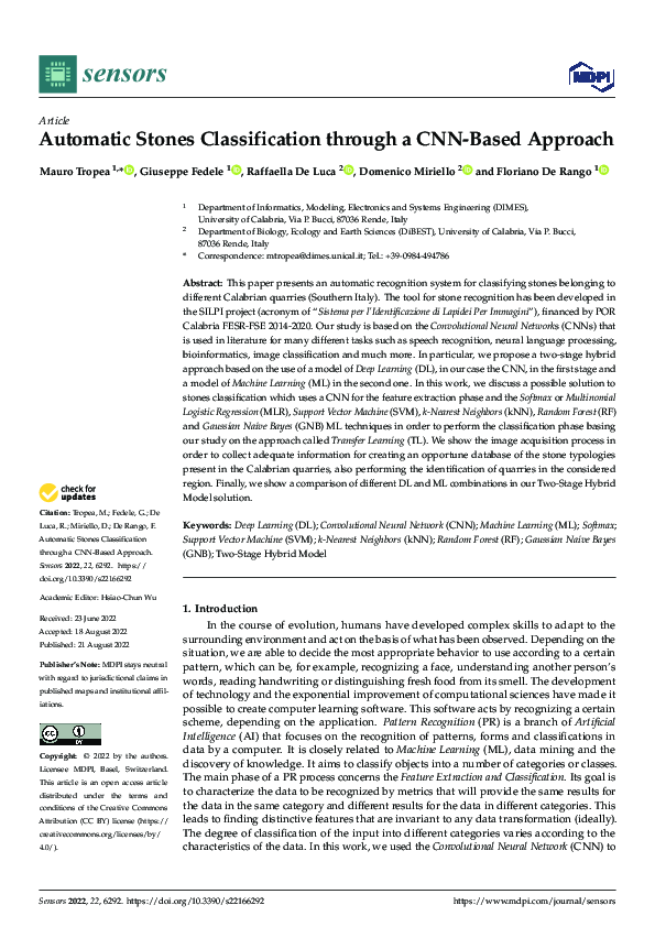 (PDF) Automatic Stones Classification through a CNN-Based Approach ...