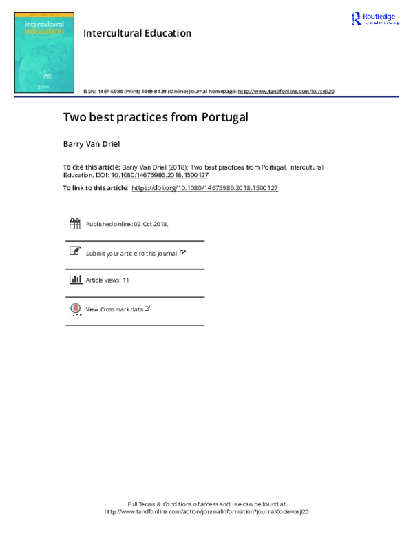 (PDF) Two best practices from Portugal