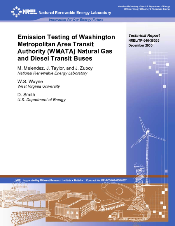 (PDF) Emission Testing of Washington Metropolitan Area Transit ...