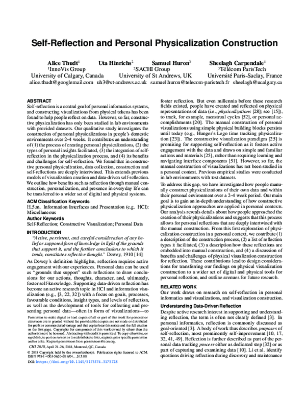 (PDF) Self-Reflection and Personal Physicalization Construction