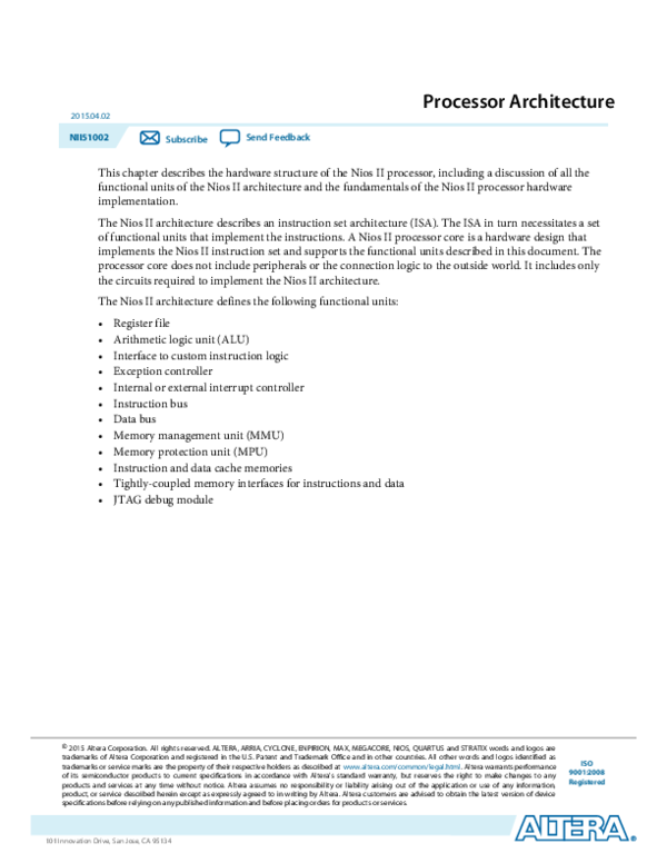 (PDF) Processor architecture I