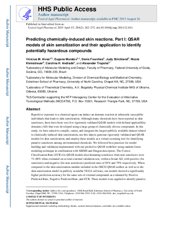 (PDF) Predicting chemically-induced skin reactions. Part II: QSAR ...
