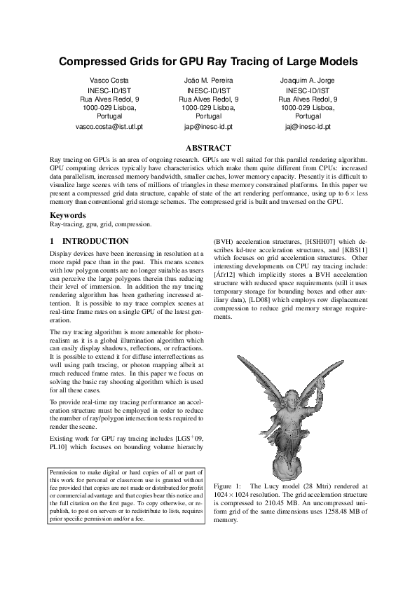 (PDF) Compressed Grids for Efficient GPU Ray Tracing