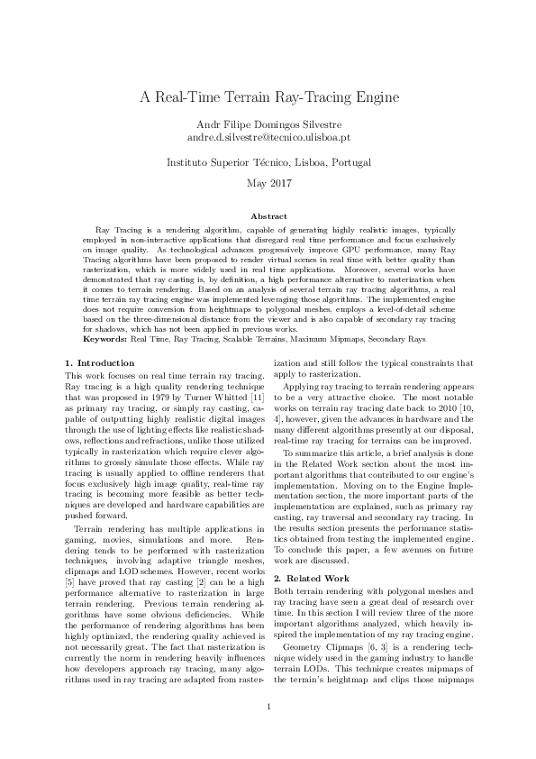(PDF) A Real-Time Terrain Ray-Tracing Engine
