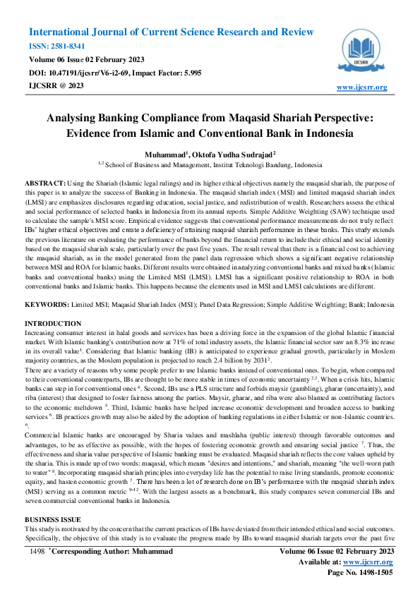 (PDF) Analysing Banking Compliance from Maqasid Shariah Perspective ...