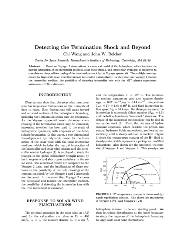 (PDF) Detecting the termination shock and beyond