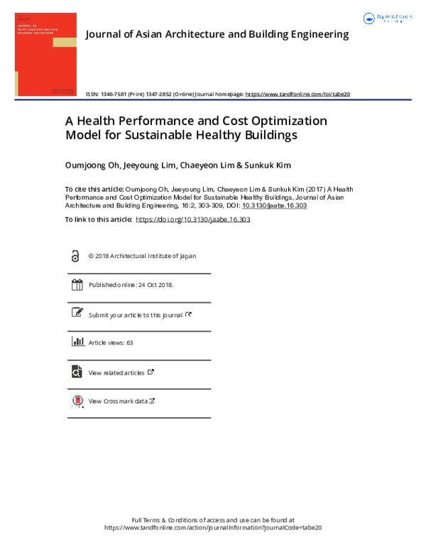 (PDF) A Health Performance and Cost Optimization Model for Sustainable ...