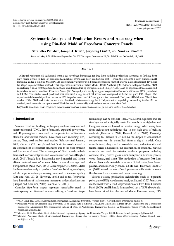 (PDF) Systematic Analysis of Production Errors and Accuracy when using ...
