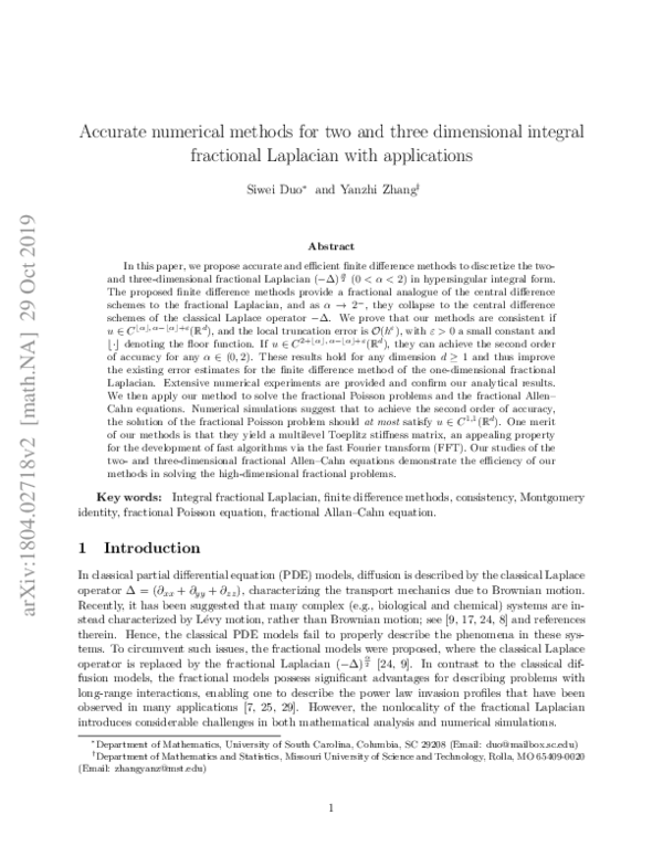 Pdf Accurate Numerical Methods For Two And Three Dimensional Integral