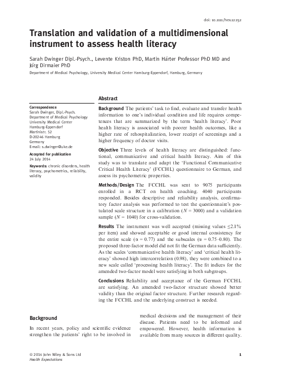 (PDF) Translation and Validation of Multidimensional Body Self-Relation Questionnaire-Appearance ...