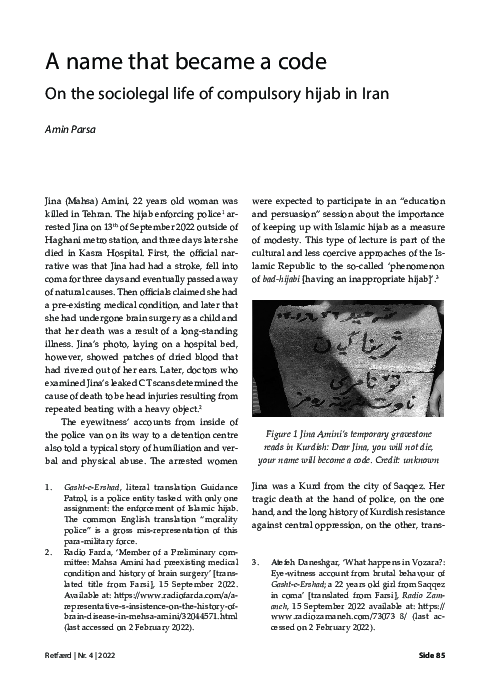 (PDF) Parsa A Name that Became a Code