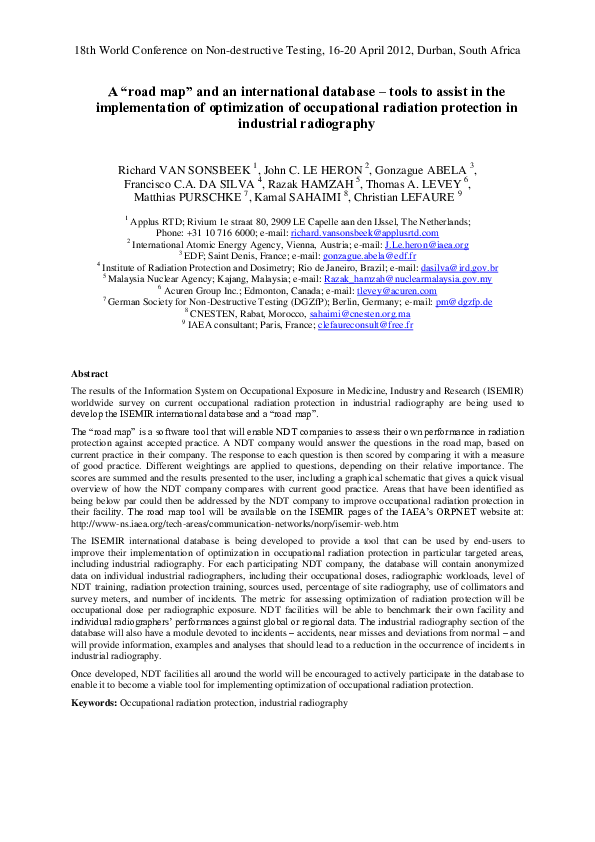 (PDF) A "road map" and an international database - tools to assist in ...